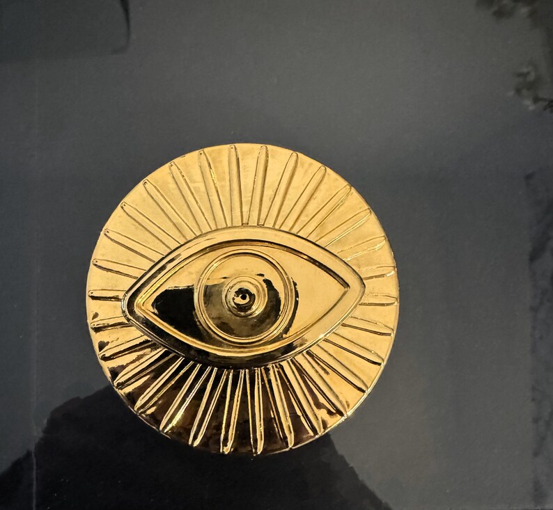 Incense Stick Holder Evil Eye, Meditation & Spiritual Gift, Gold ...