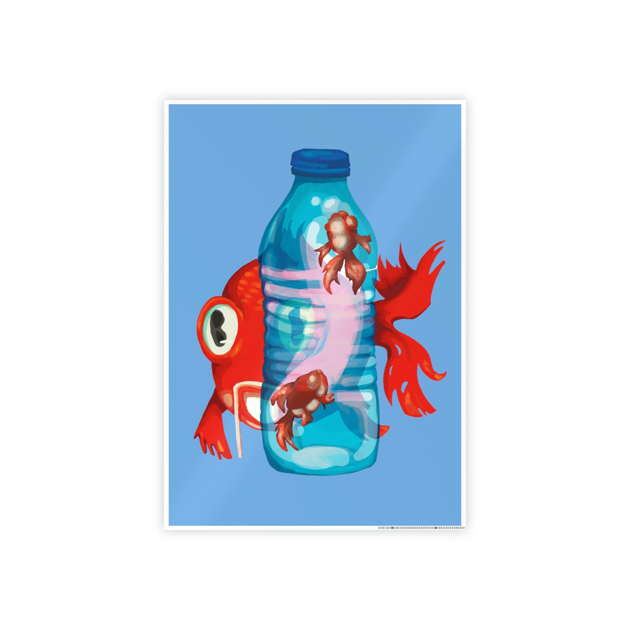 Glossy Fish-in-a-bottle Poster - Etsy