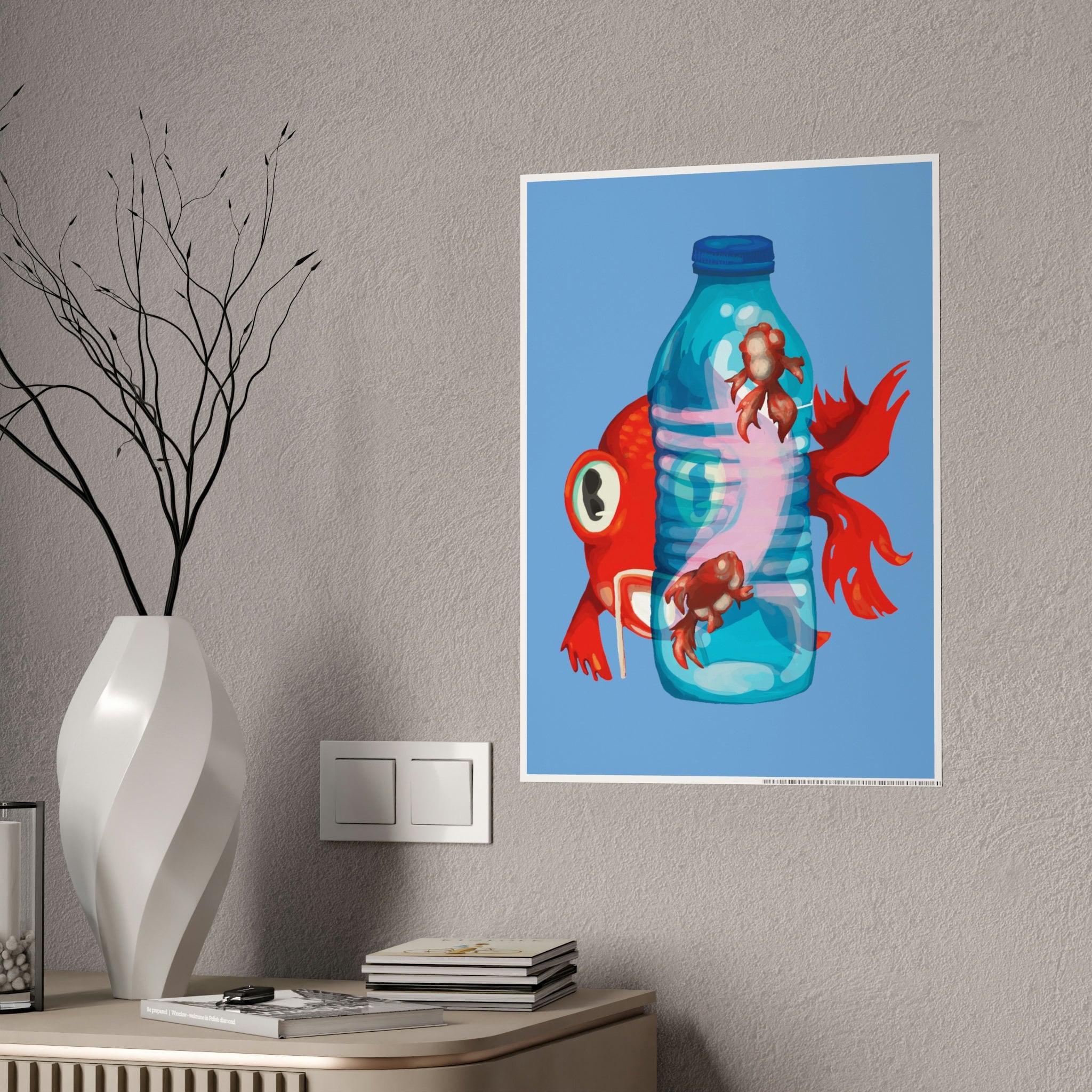 Glossy Fish-in-a-bottle Poster - Etsy