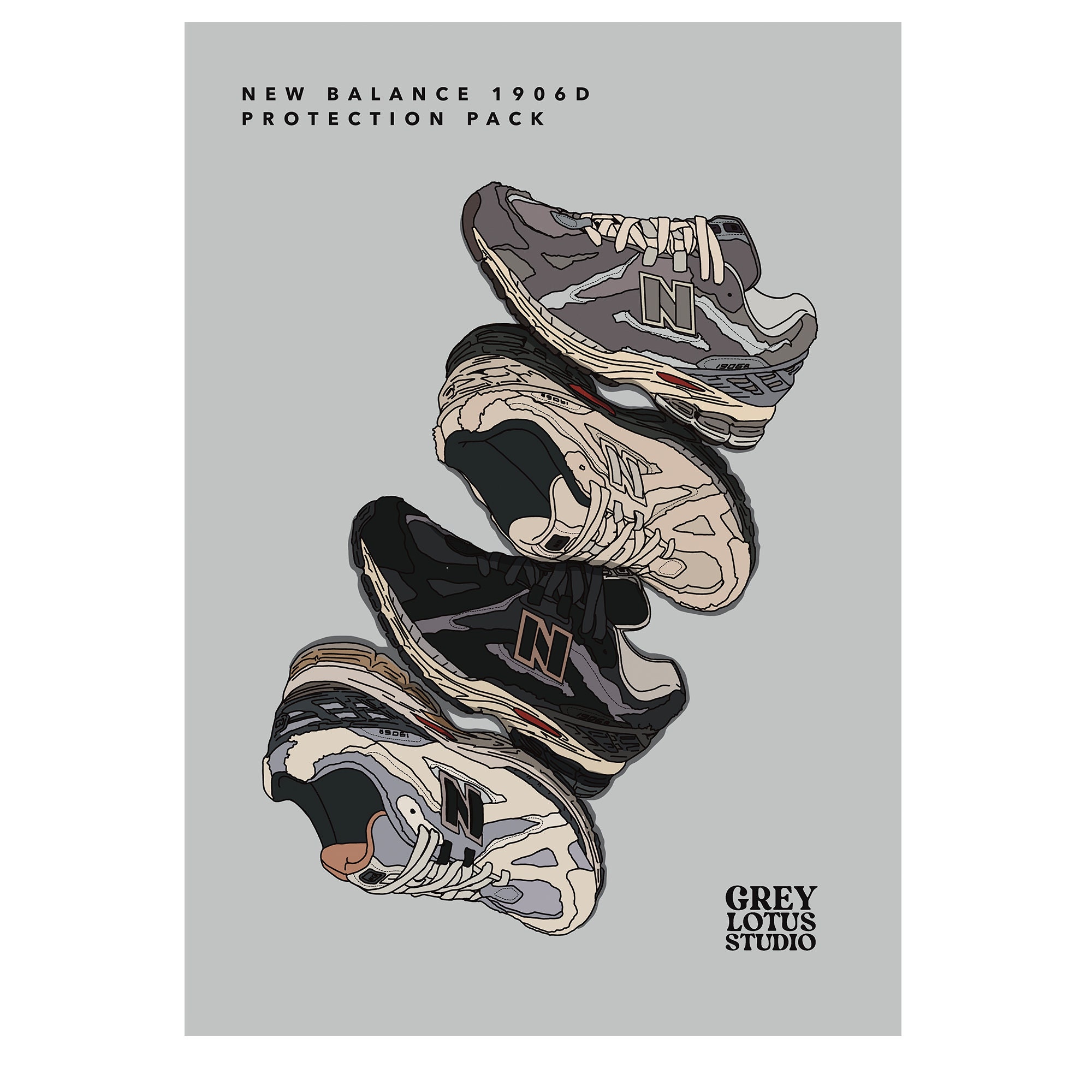 New Balance 1906R Protection Pack Wall Art Printable Colour Artwork New ...