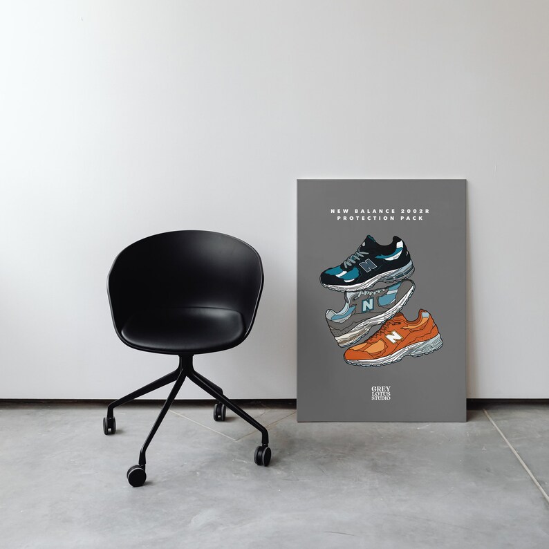 New Balance 2002R Protection Pack Wall Art Printable | Colour Artwork ...