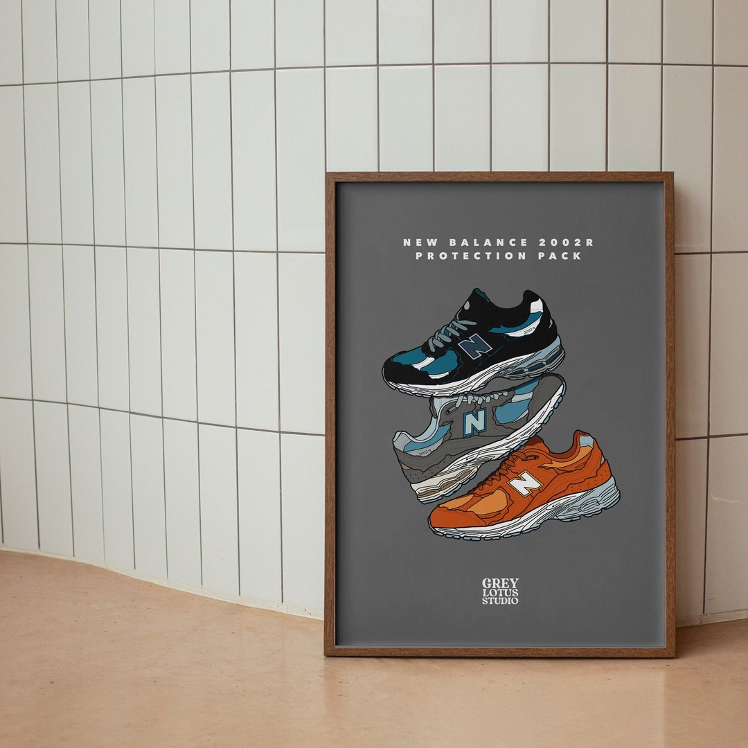 New Balance 2002R Protection Pack Wall Art Printable | Colour Artwork ...