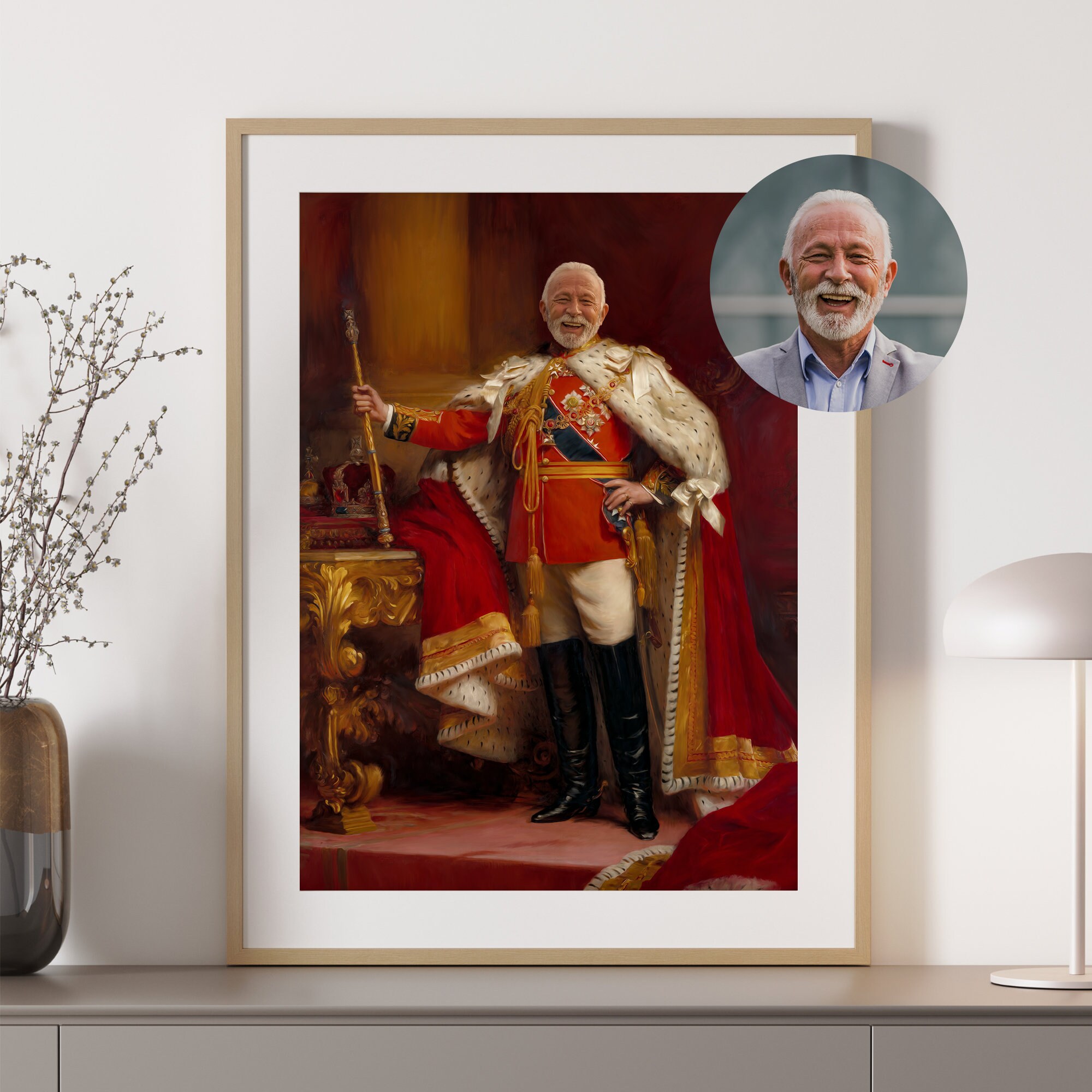 The King Portrait, Renaissance Portraits, Custom Royal Family Portrait ...