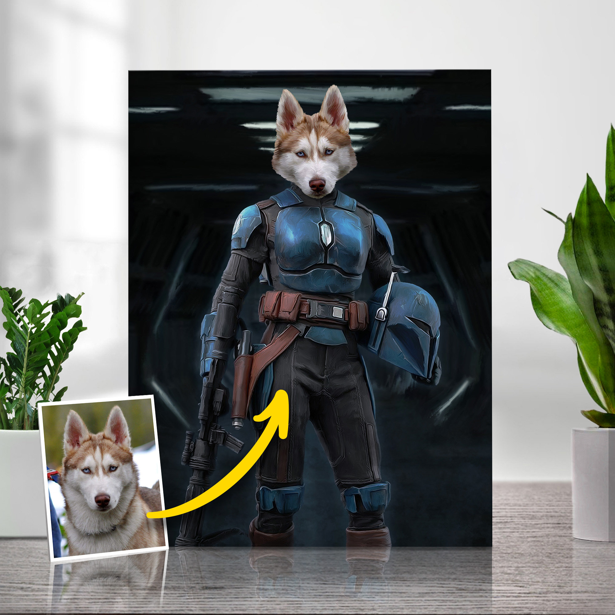 Pet Portrait Cat Portrait Obi Wan Dog Portrait Custom - Etsy