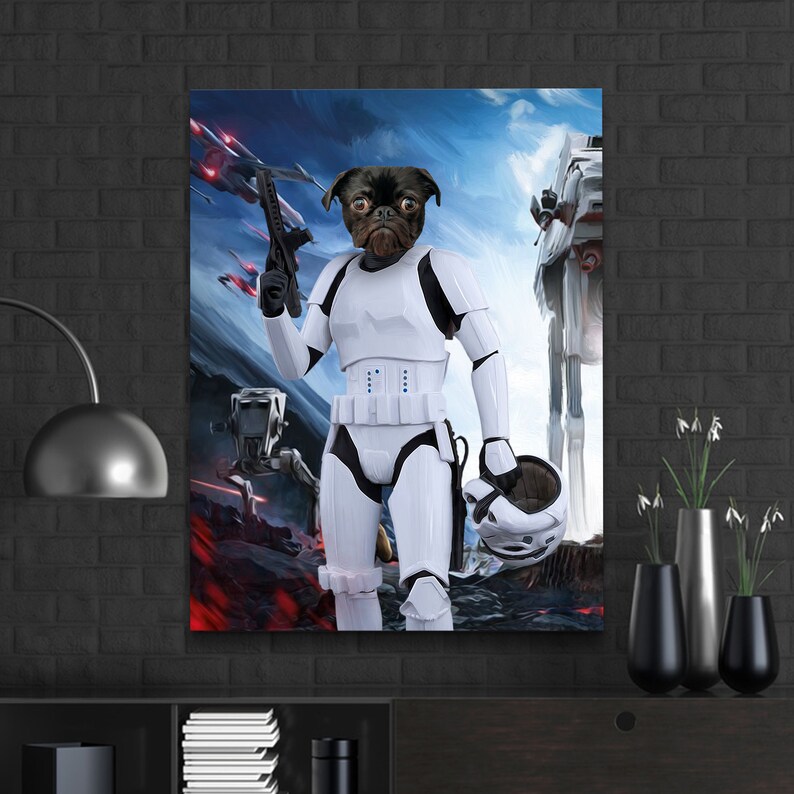 Custom Star Wars Stormtrooper Pet Portrait | Custom Stormtrooper ...