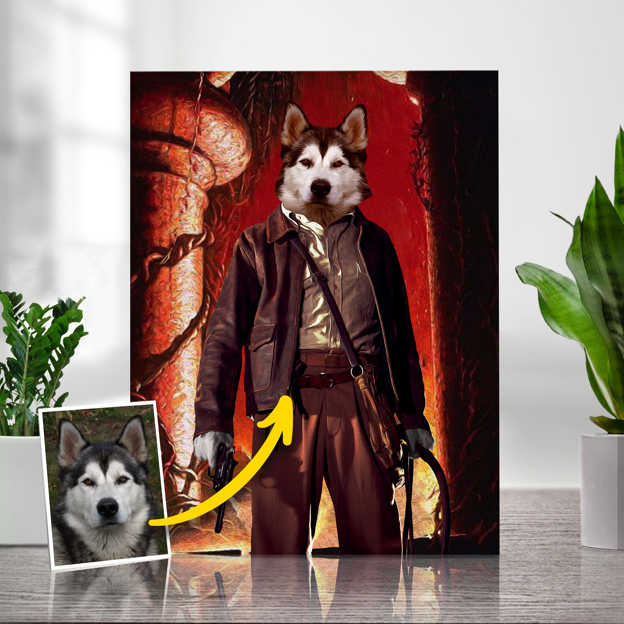 Custom Pet Portrait | Indiana Jones Poster | Dog Portrait | Cat ...