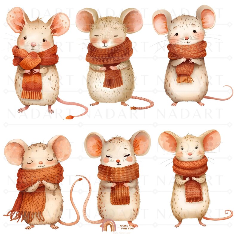 Watercolor Winter Animals Clipart, Nursery Decor (digital Download ...