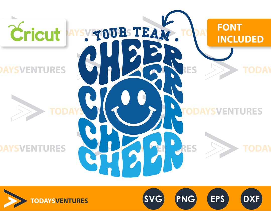 Cheer Smiley Face Svg Png Dxf Eps Cheer Team Template Cheer - Etsy