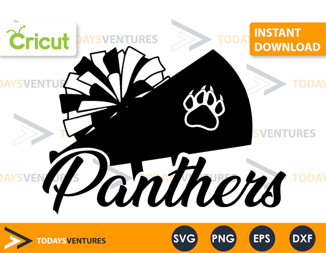 Panthers SVG Cheer Svg Panthers Cheerleader Cheerleading - Etsy