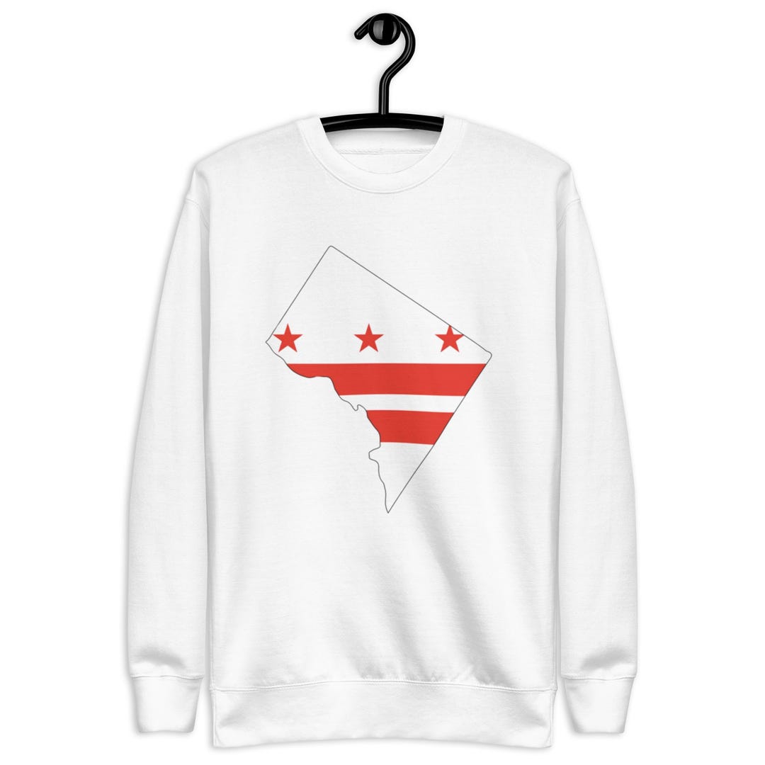 DC Flag Map Sweatshirt: Washington D.C. Pride Unisex Sweater - Etsy