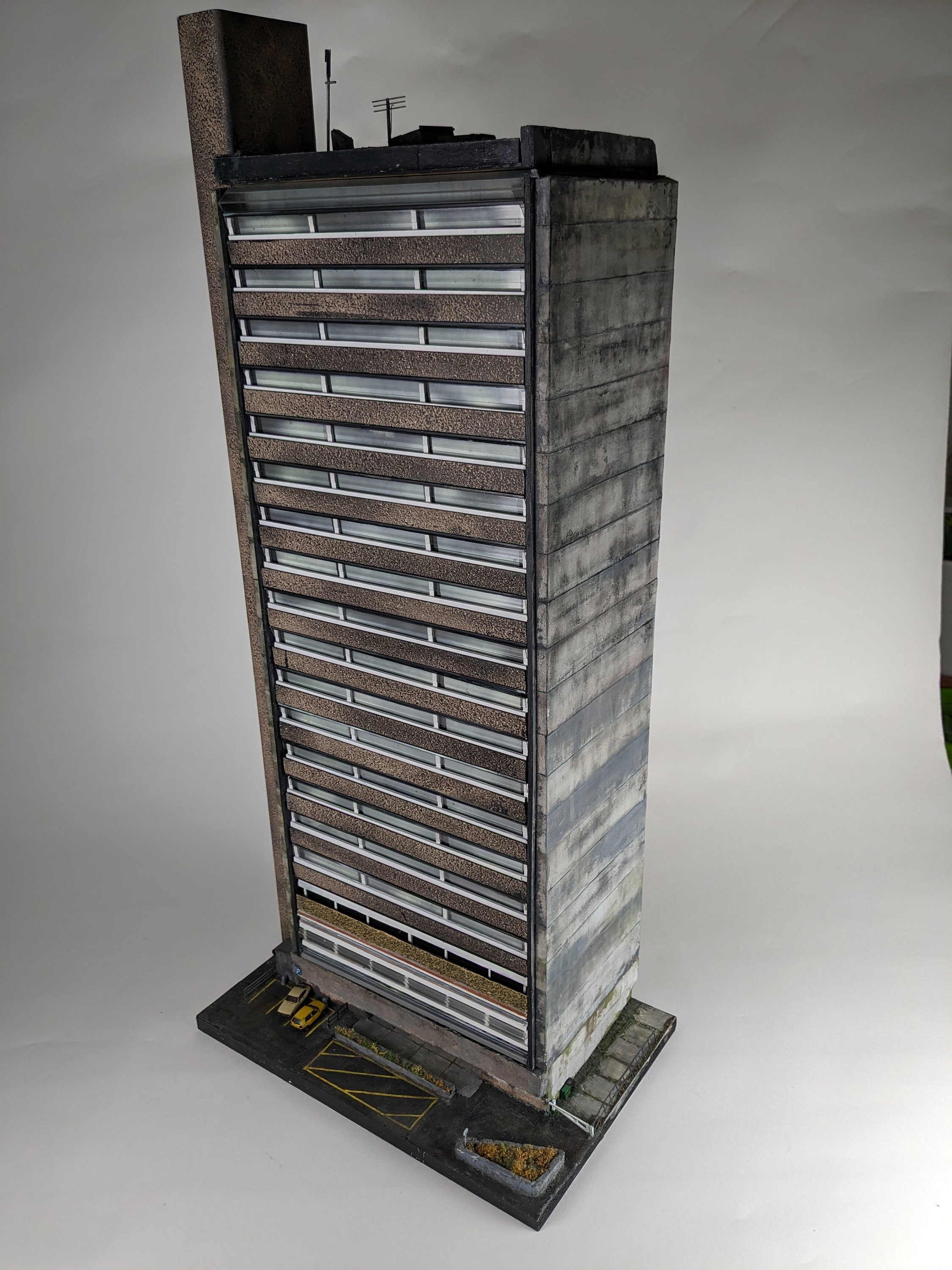 High Rise Tower Block Display Diorama With Swimming Pool - Etsy