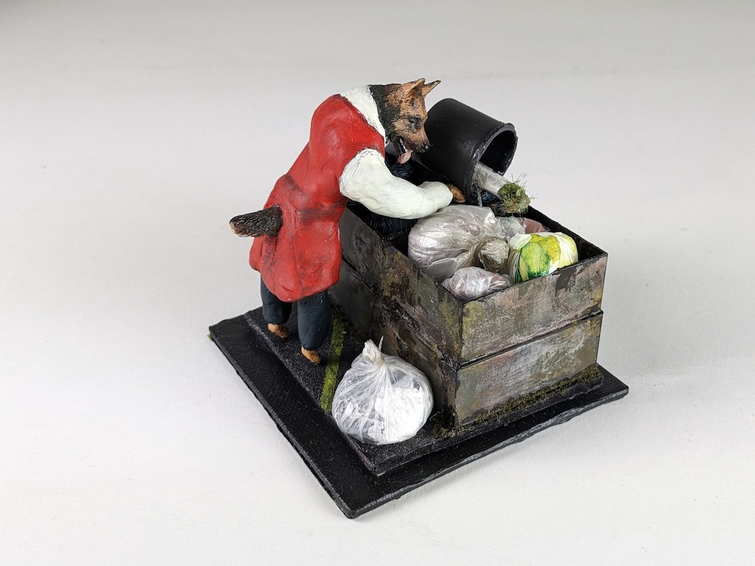 Dog Diorama Model - the Remains of the Day - Etsy