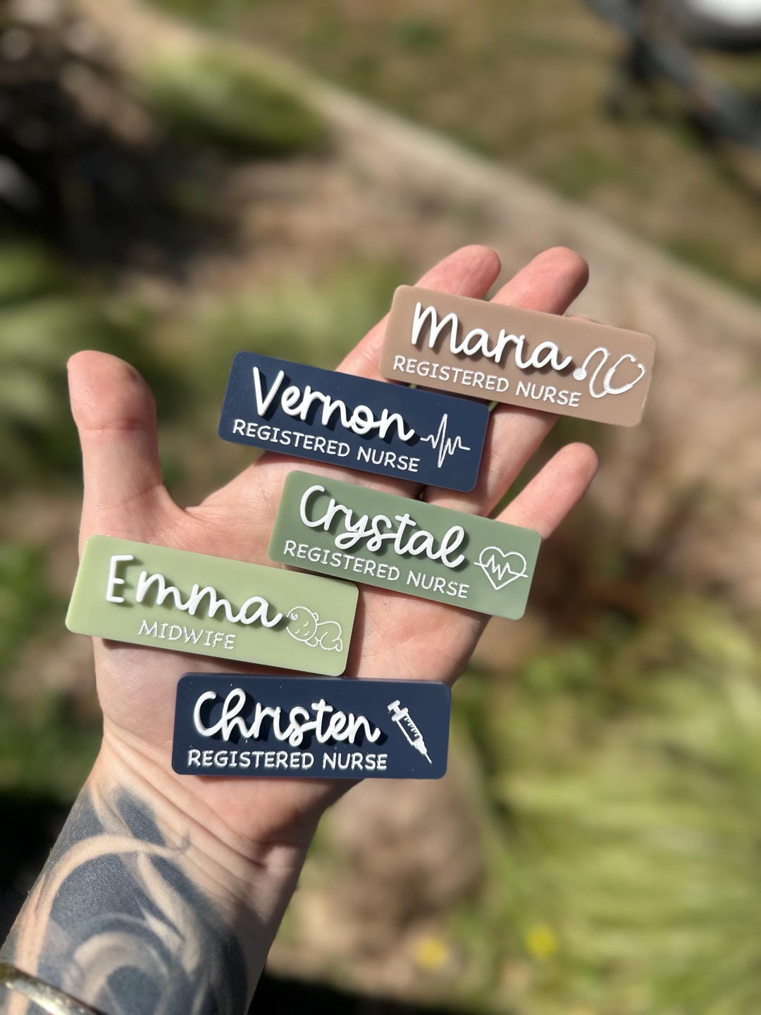 Personalized Acrylic Name Badge: Engraved Custom Uniform Accessory - Etsy