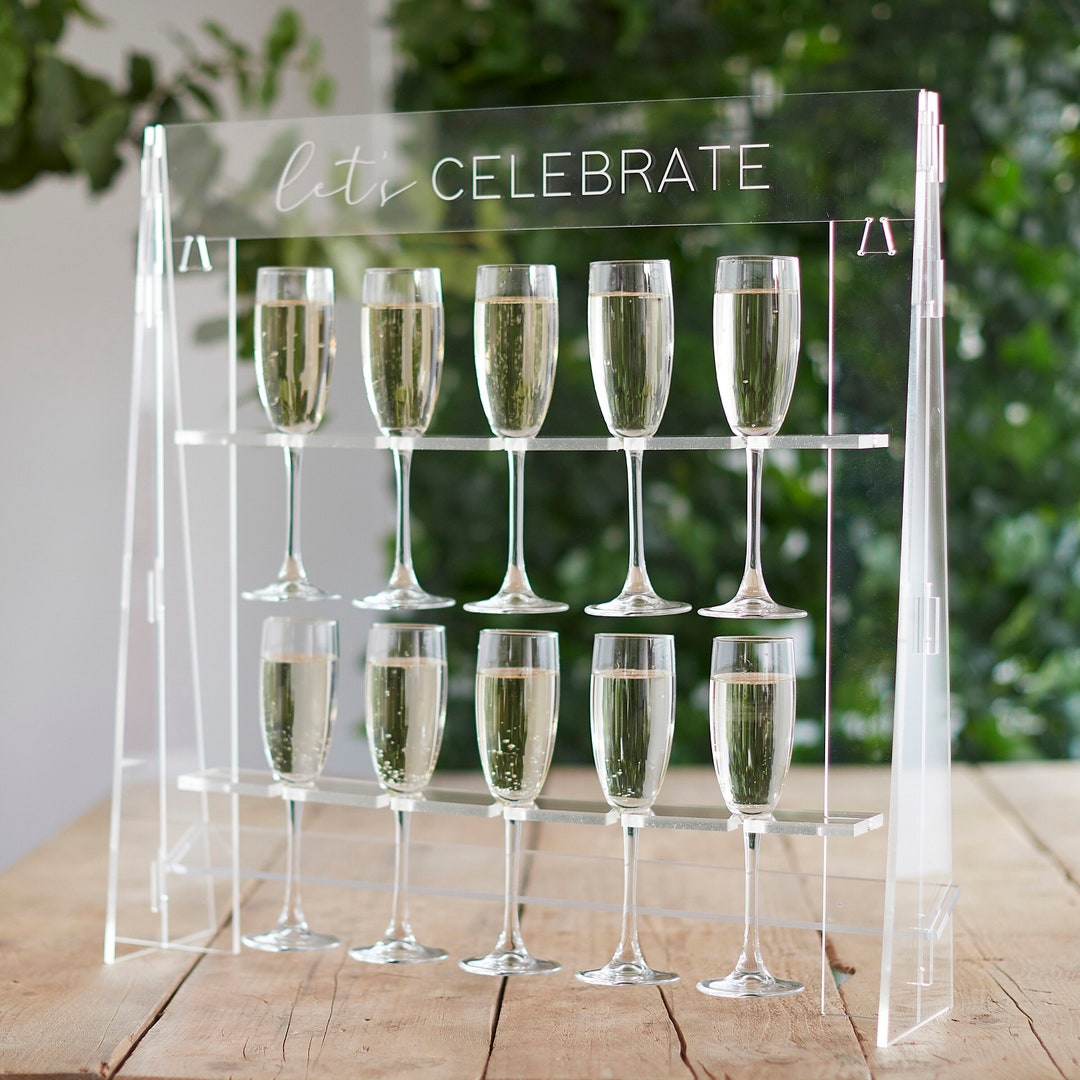 Party Acrylic Prosecco Drink Wall Stand Wedding Birthday - Etsy