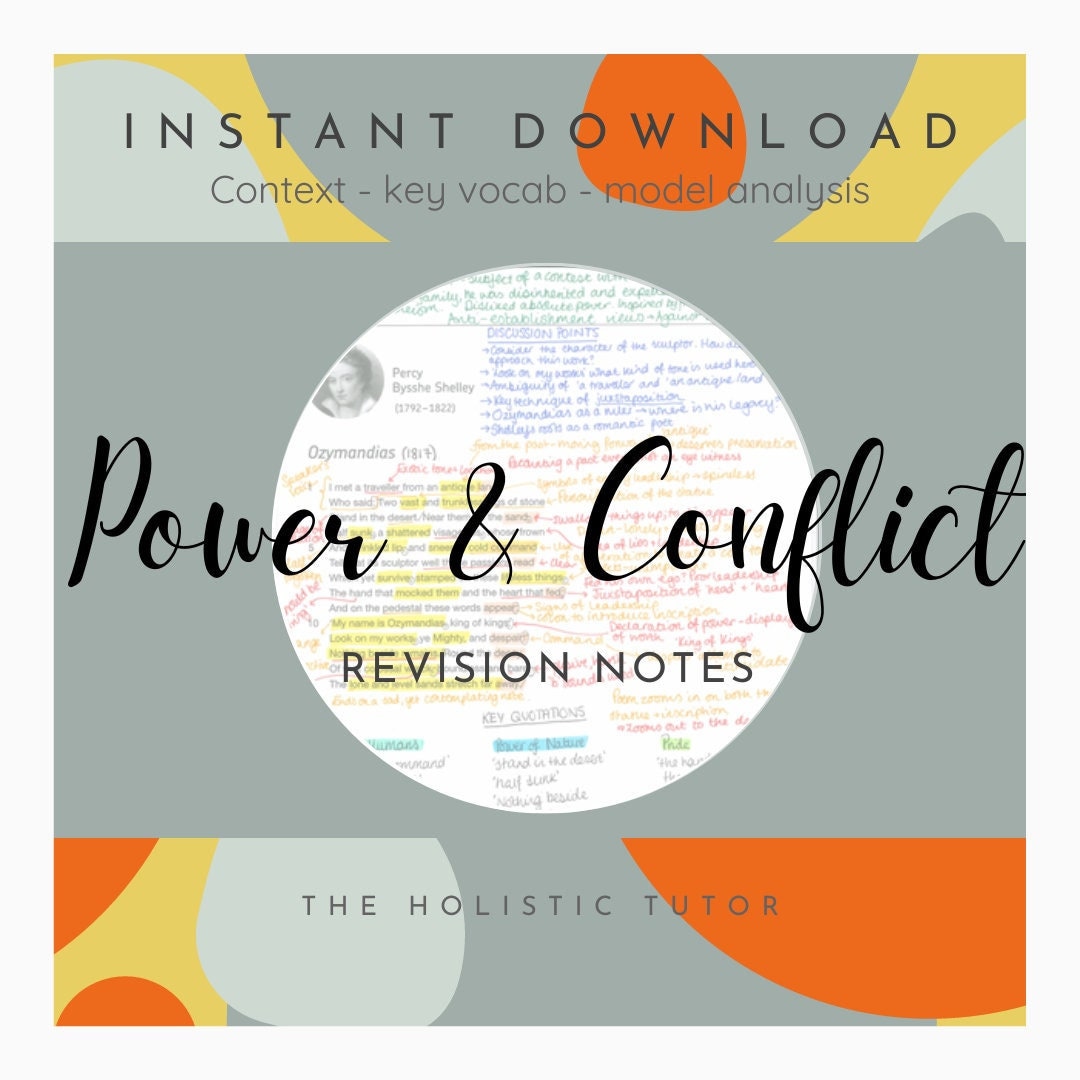 Power and Conflict Poetry English Literature GCSE Revision Guide and ...