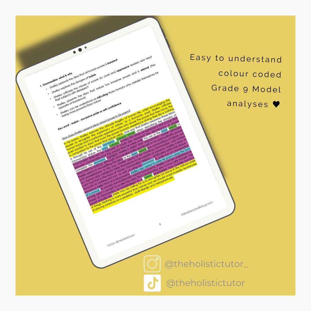 Power and Conflict Poetry English Literature GCSE Revision Guide and ...