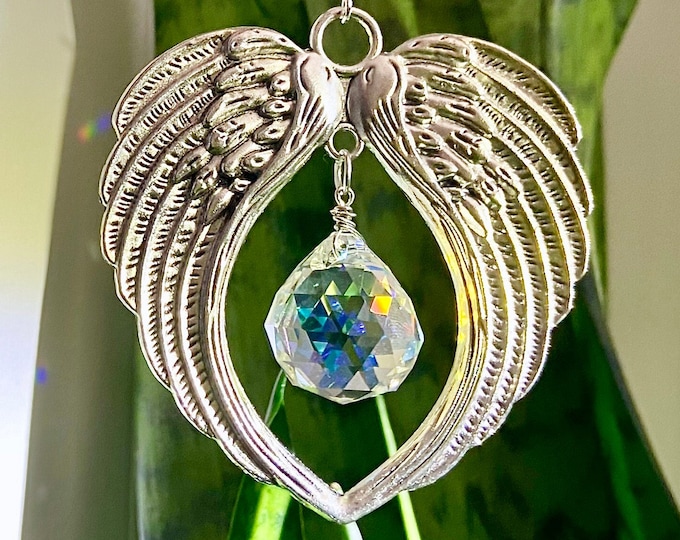 Angel Wings Sun Catcher, Memorial Sympathy Gift, Loss Loving Memory ...