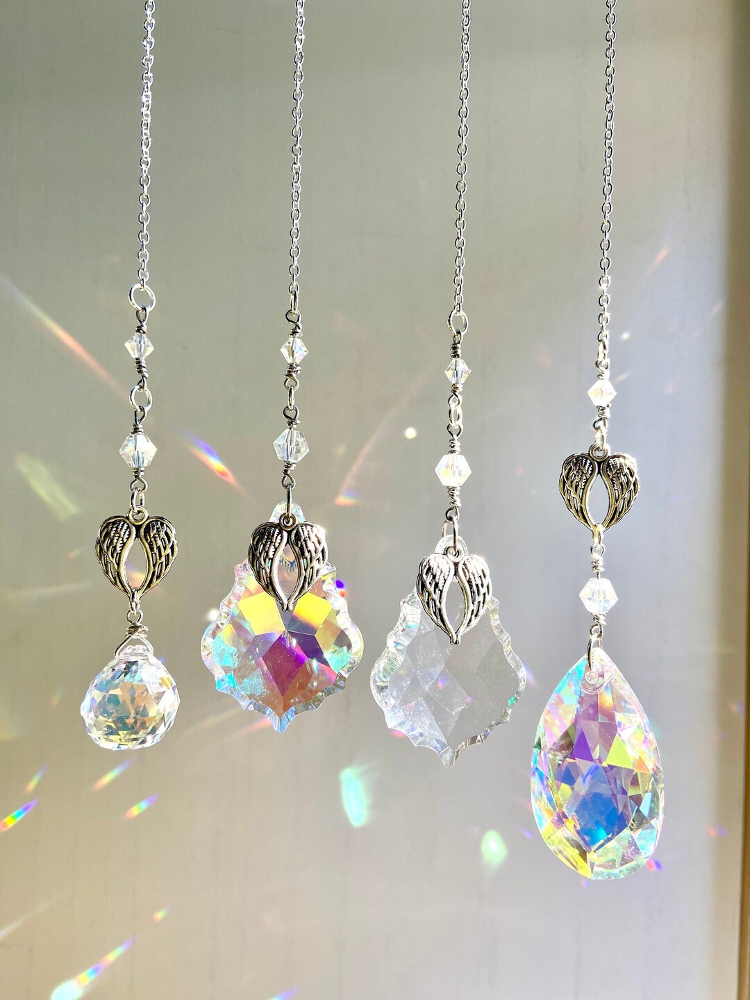 Angel Wings Sun Catcher, Memorial Sympathy Gift, Loss Loving Memory ...