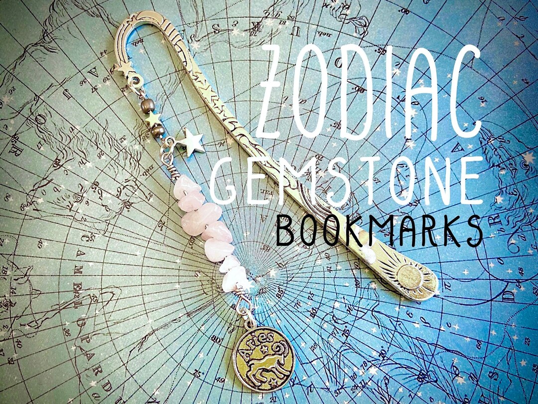 Astrology Sign Bookmark, Birthday Birthstone Gift, Customizable Beaded ...