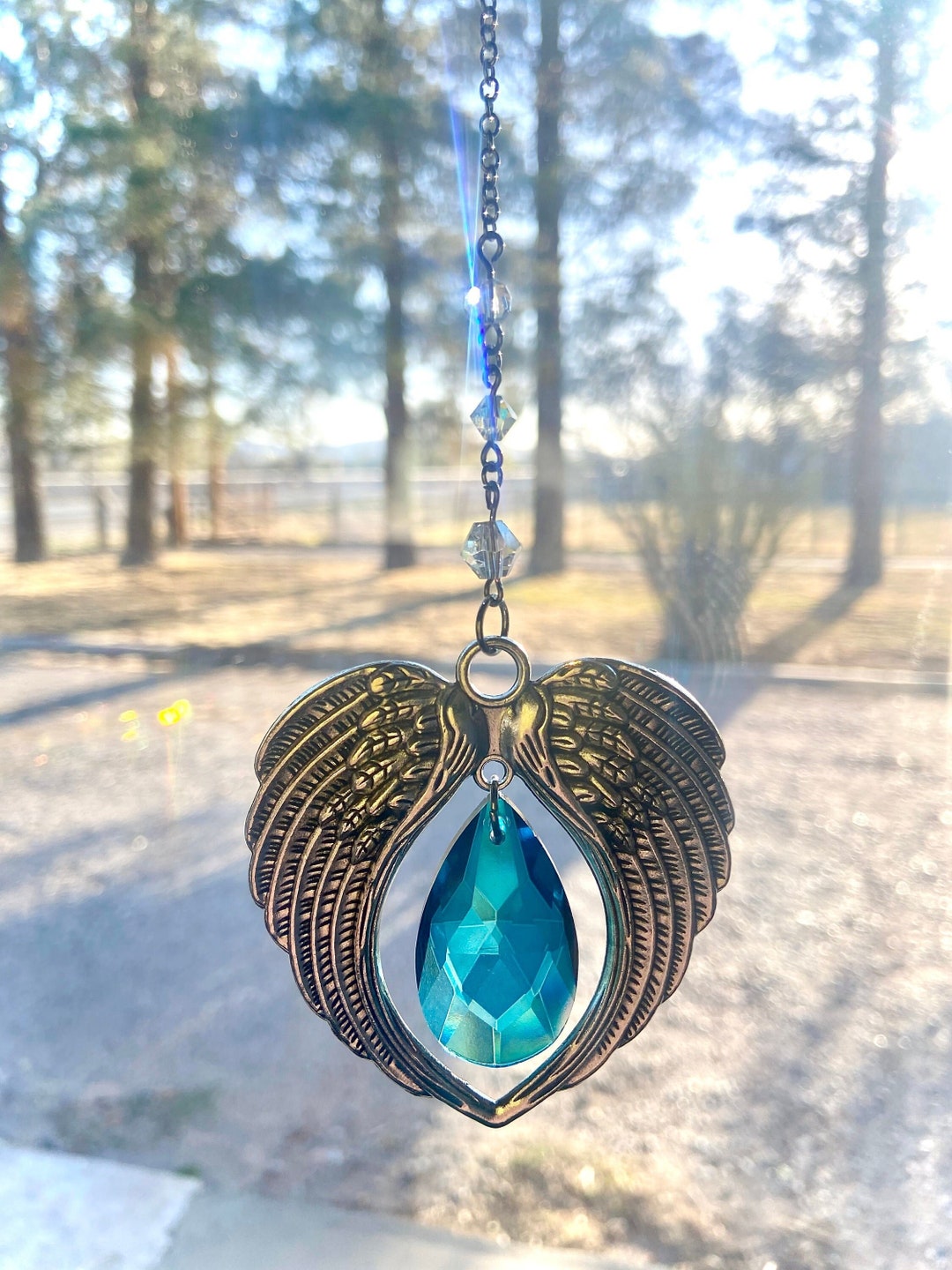 Angel Wings Sun Catcher, Memorial Sympathy Gift, Loss Loving Memory ...