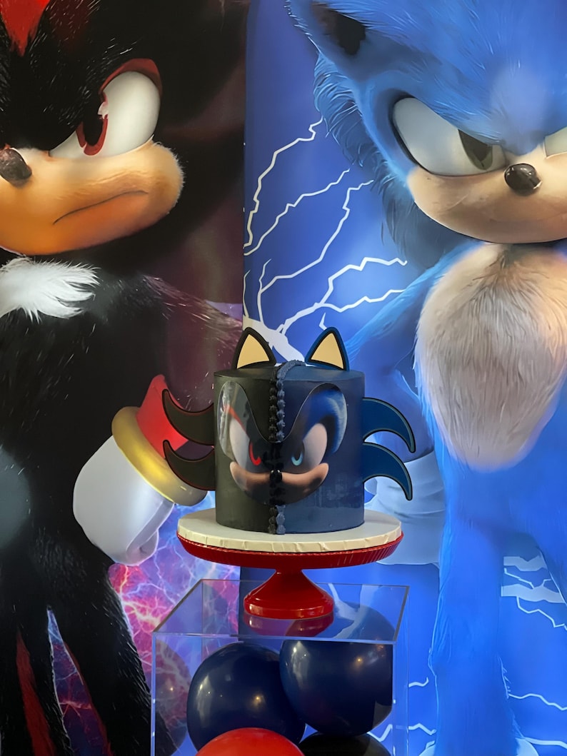 Sonic/shadow Cake Topper - Etsy