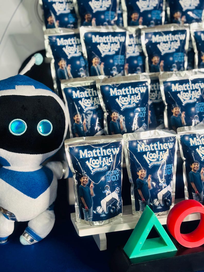Astro Bot (ps5)-inspired Party Favors – Personalized Chip Bag Wrappers ...