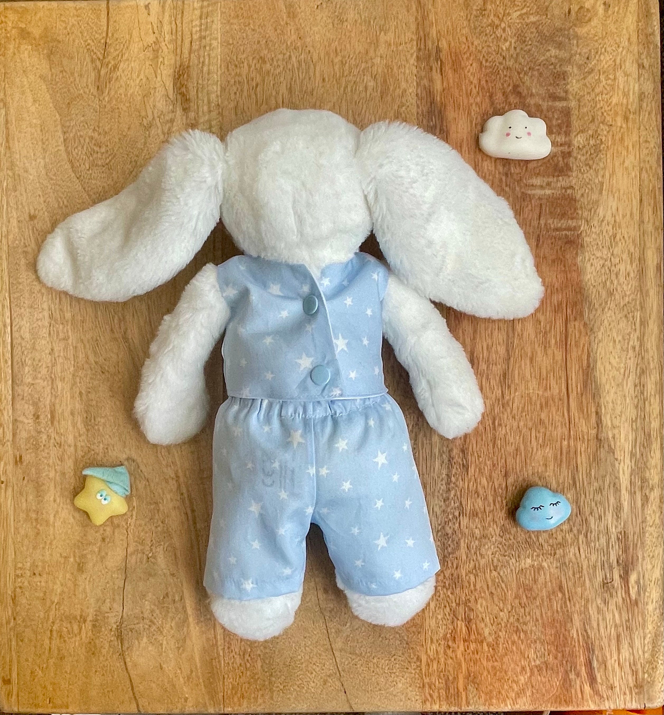 Handmade S/M/L Blue Stars Pyjama Sets for Jellycat Bashful Bunny Monkey ...