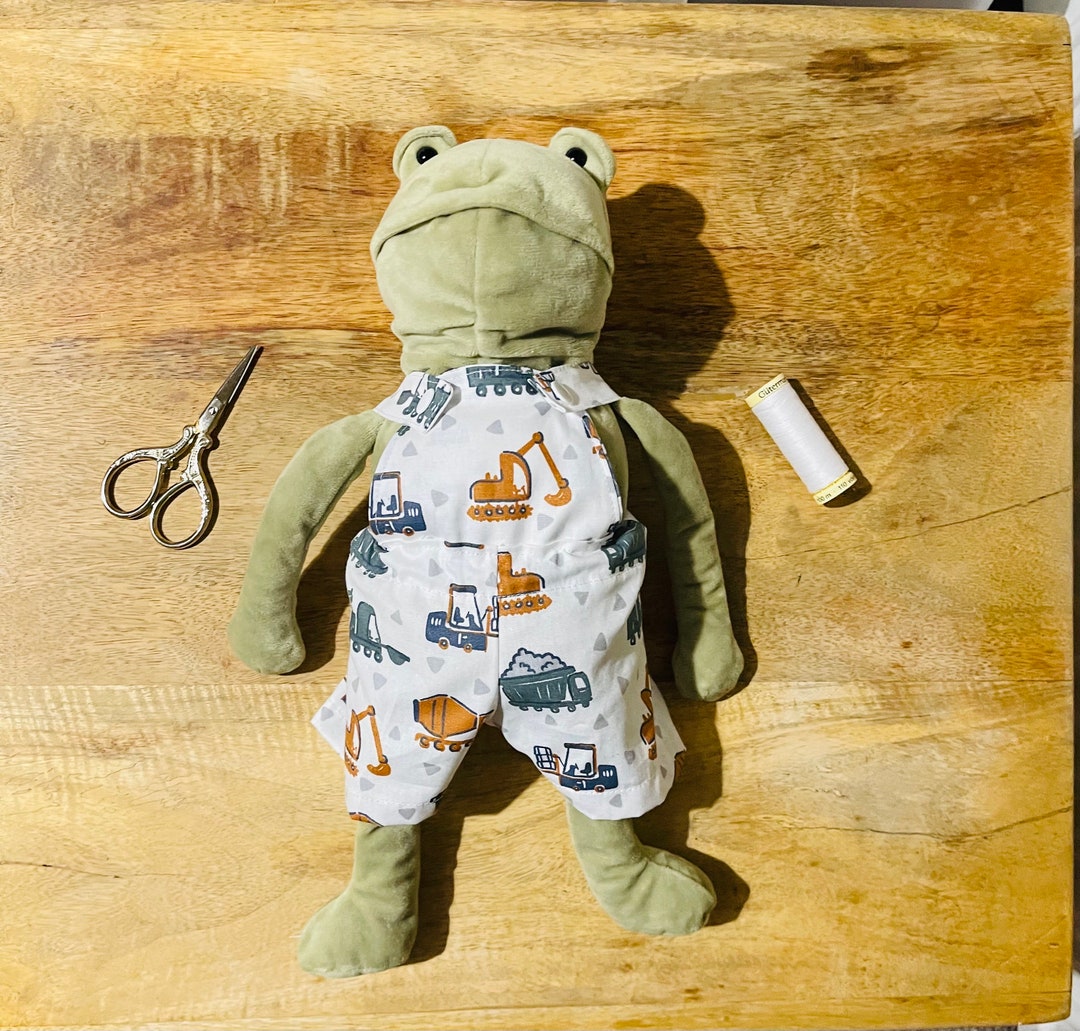 Handmade Medium Fergus Frog Cars/diggers Dungarees/romper for Jellycat Soft Toy - Etsy