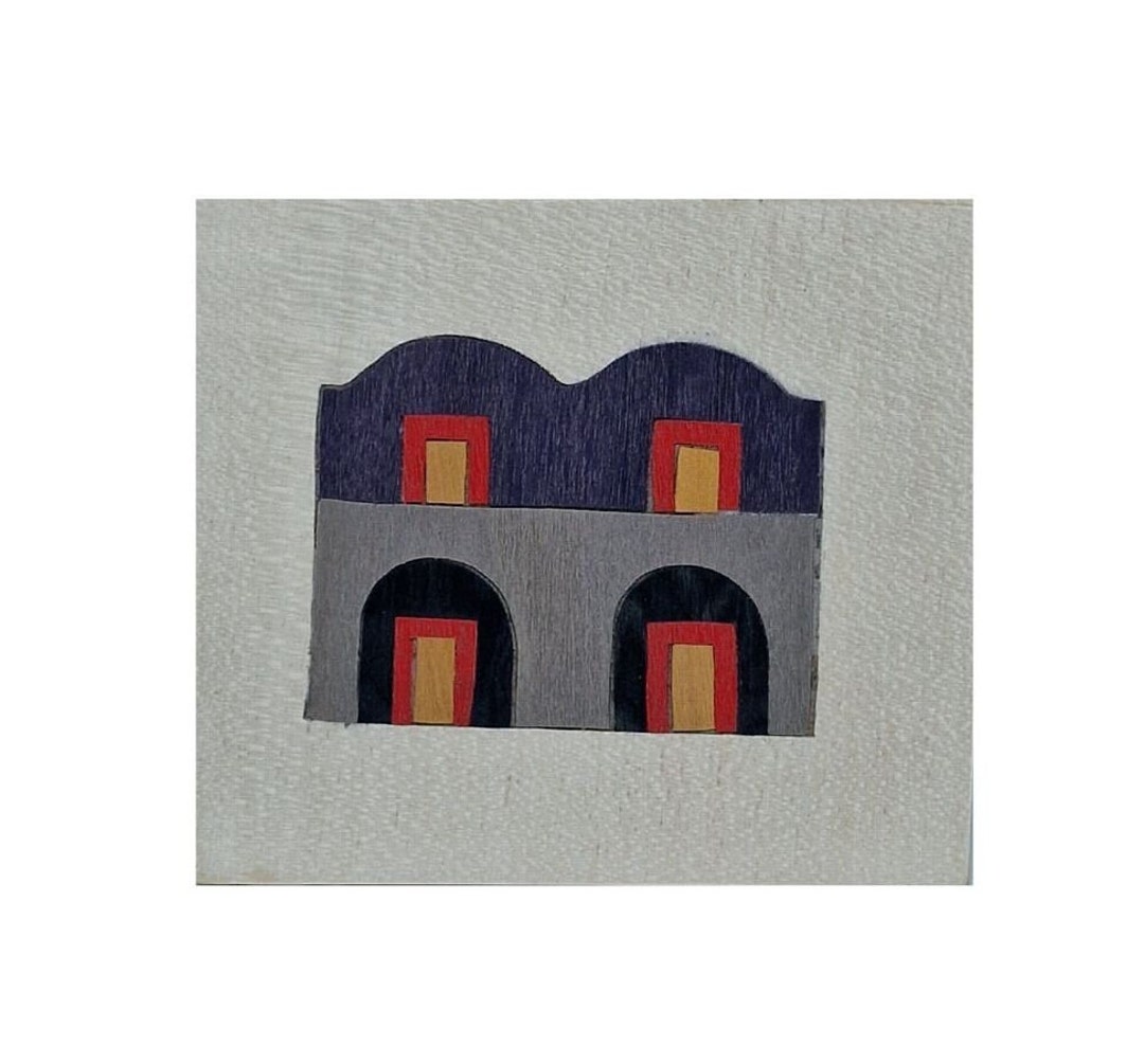 Inlaid Wooden MAGNET positano House With Continuous Dome - Etsy