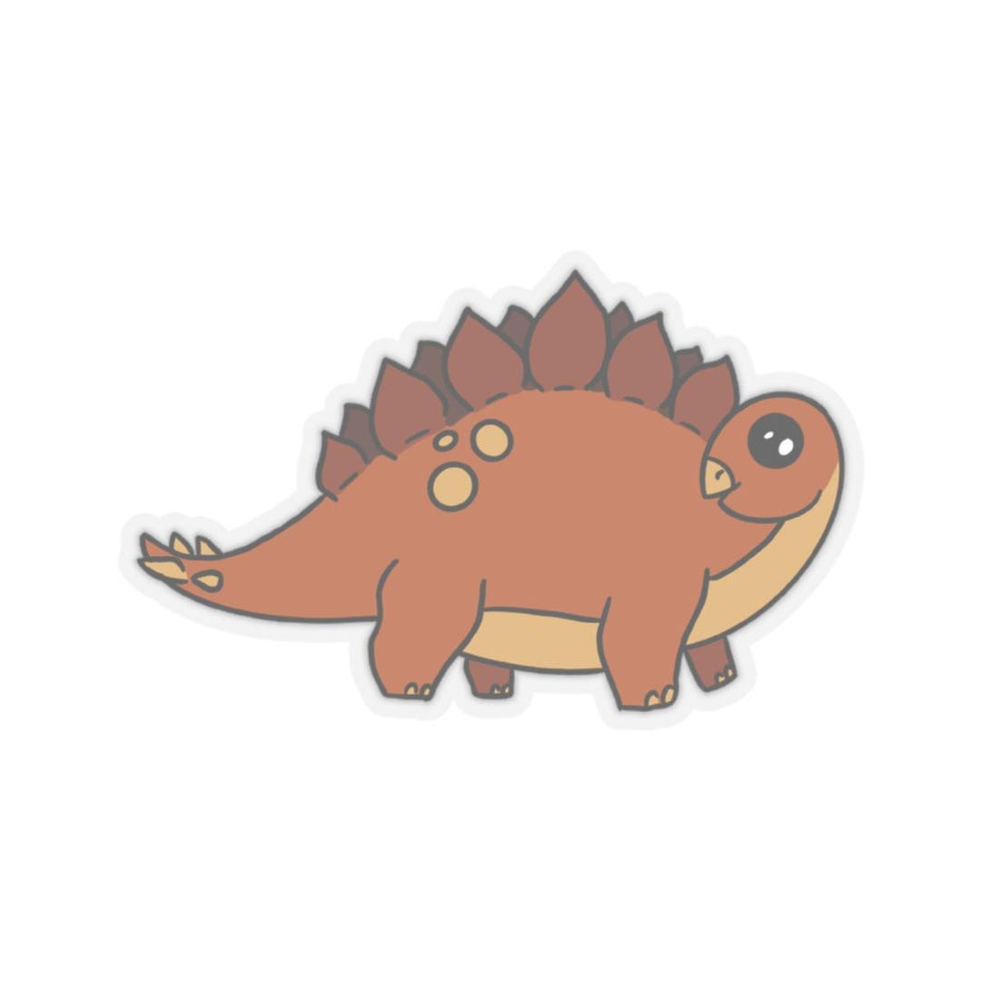 Stegosaurus Stickers, Dino Decals, Cute Orange Dinosaur, Laptop Decals ...