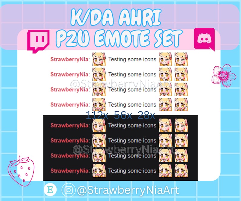 Ahri Emote Pack/ League of Legends Emote Set/ Twitch Discord - Etsy