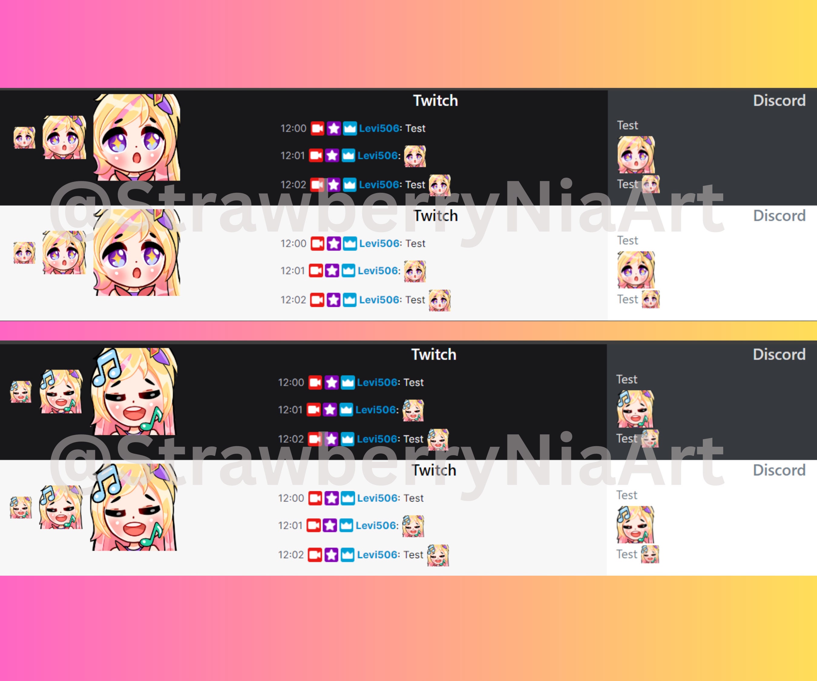 Seraphine Emote Pack/ League of Legends Emote Set/ Twitch Discord ...