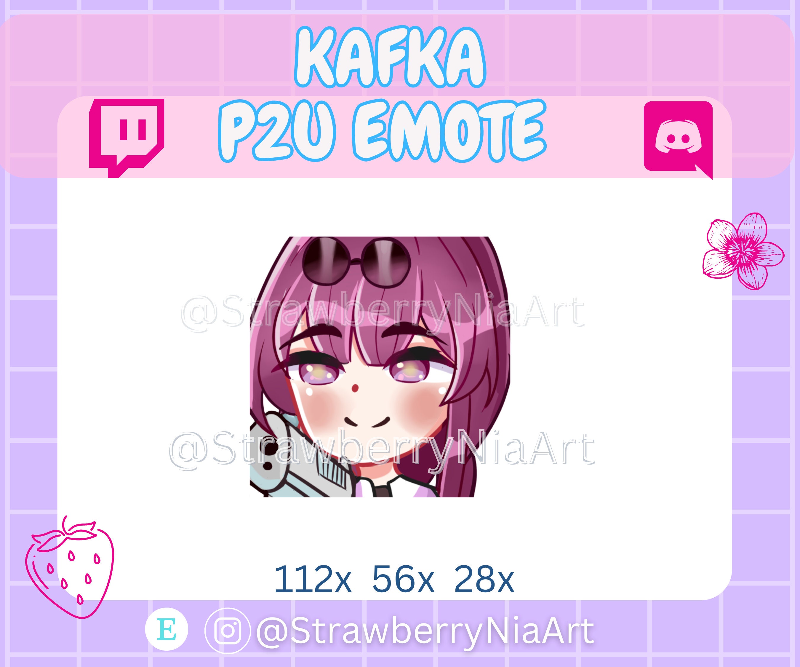 Kafka Emote Pack/ Honkai Star Rail Emote Set/ Twitch Discord Emotes ...