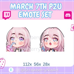 March 7th Emote Pack/ Honkai Star Rail Emote Set/ Twitch Discord Emotes ...