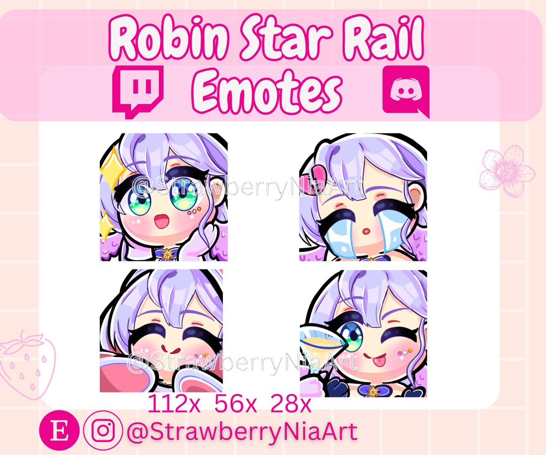 Robin Emote Pack/ Honkai Star Rail Emote Set/ Robin Star Rail / Twitch ...