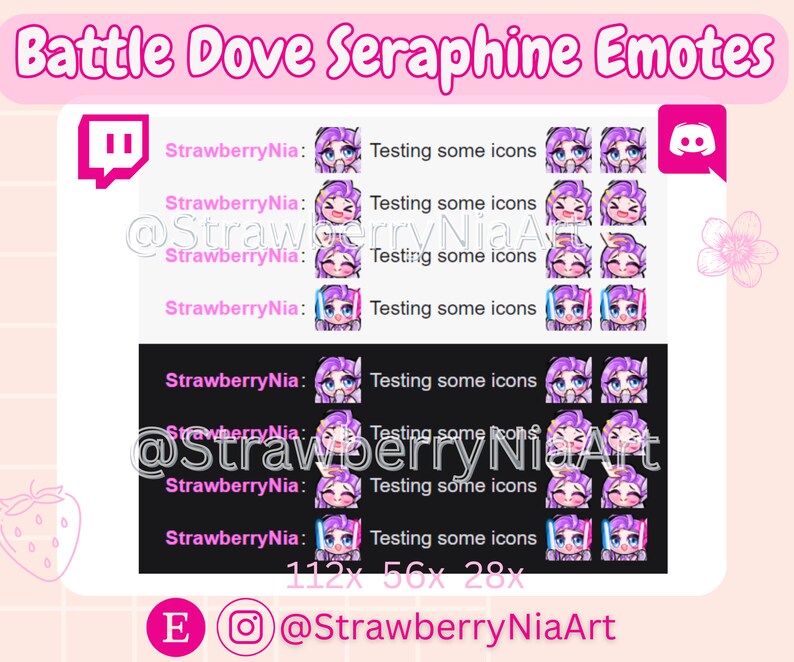 Seraphine Emote Pack/ League of Legends Emote Set/ Battle Dove ...