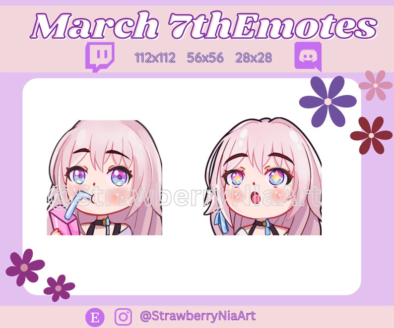 March 7th Emote Pack/ Honkai Star Rail Emote Set/ Twitch - Etsy