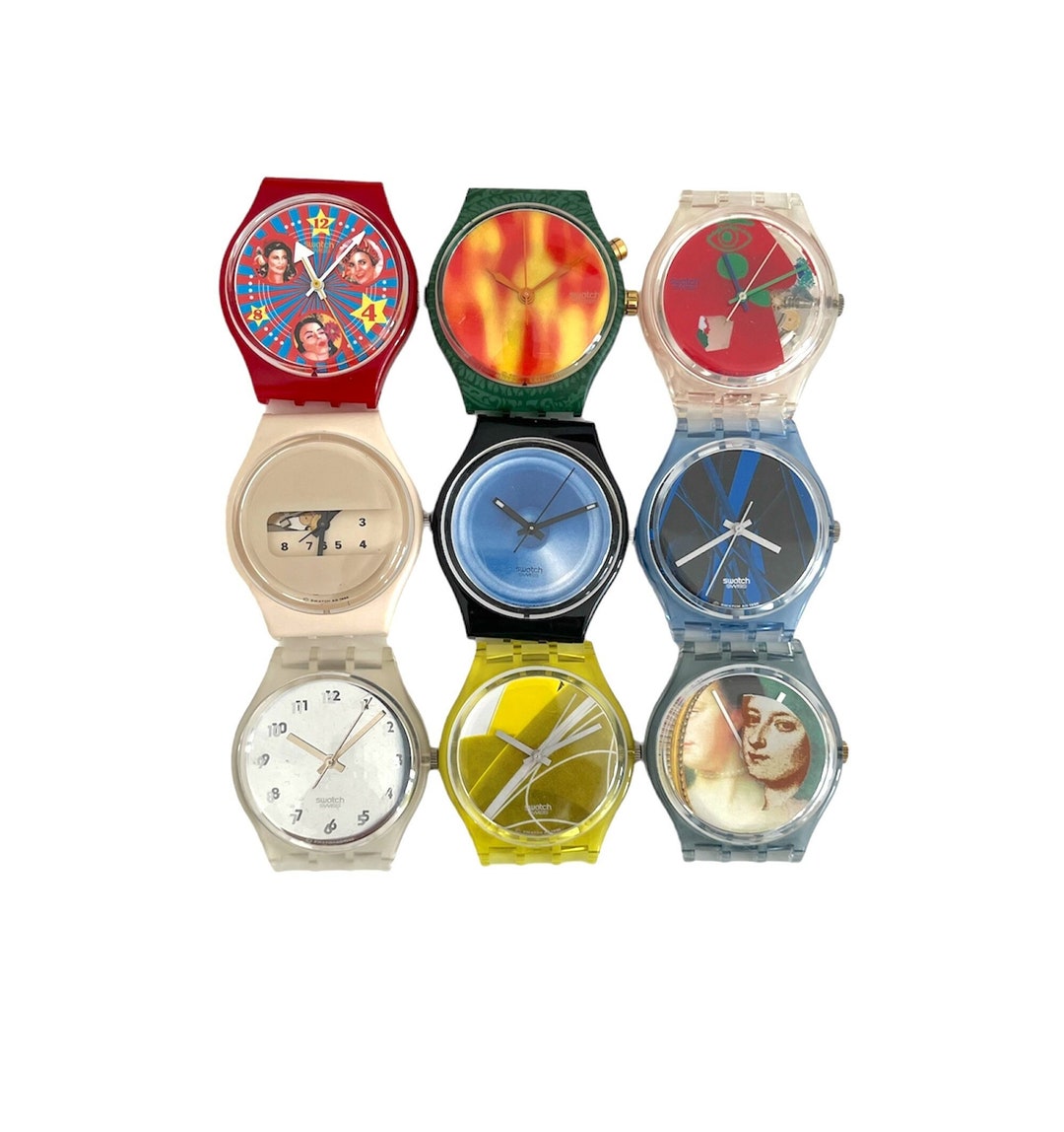 9 Vintage Swatch Gent Heads Non-functional Dummies for Parts / Art ...