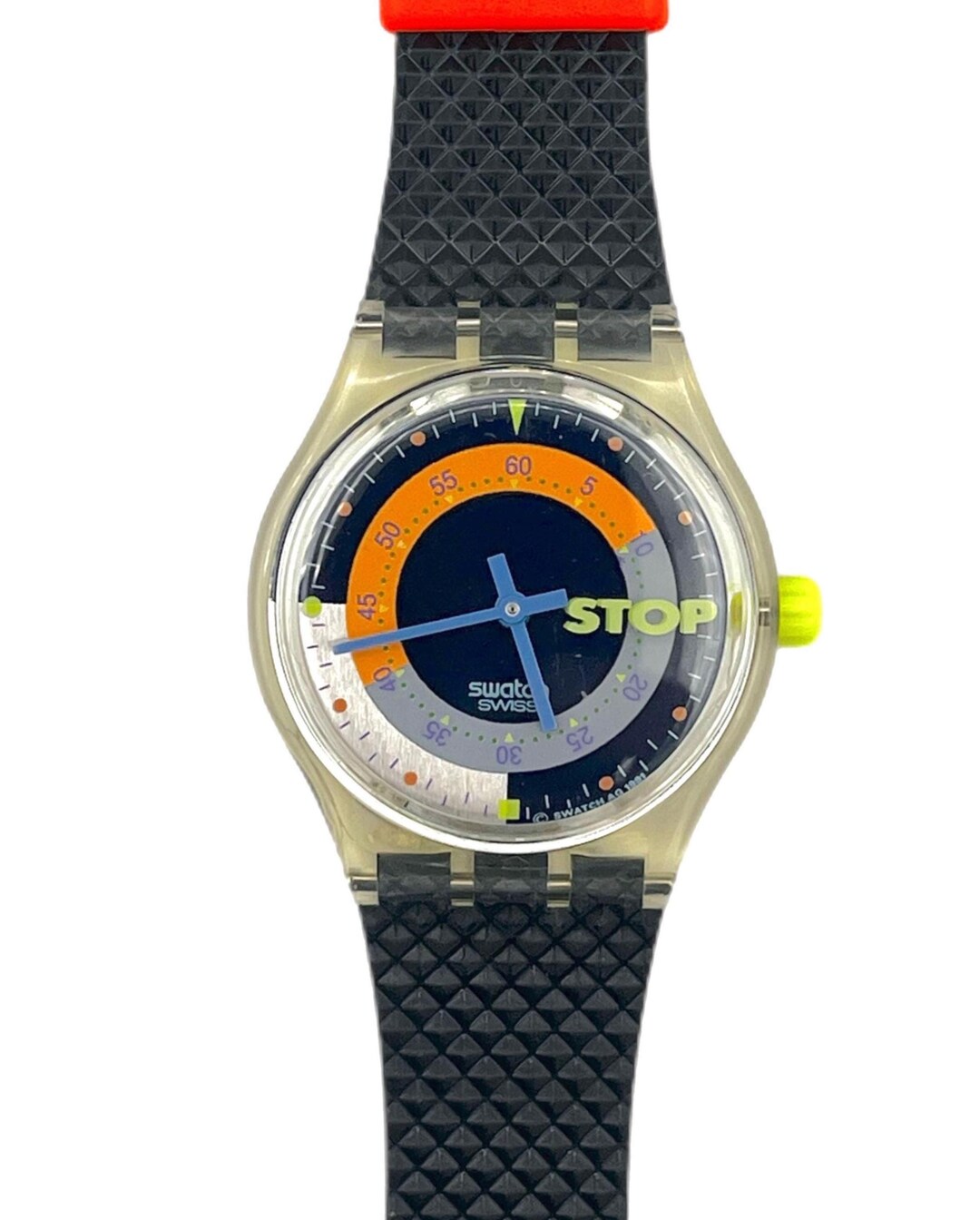 Swatch Stop Watch COFFEE BREAK SSK100 From 1992 - Good Preowned ...