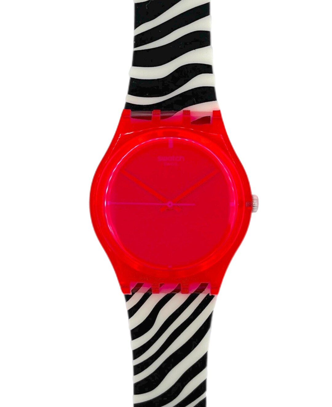 Swatch PINK ZEB GR157 - Bright Pink Fluorescent Dial - 90s Retro Style ...