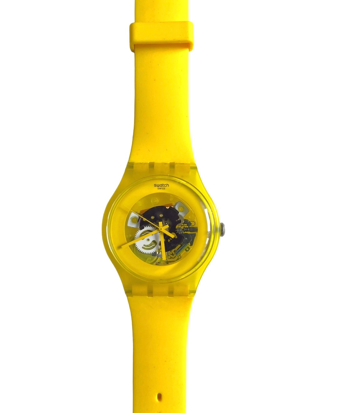 Swatch New Gent YELLOW LACQUERED SUOJ100 New Battery - Etsy