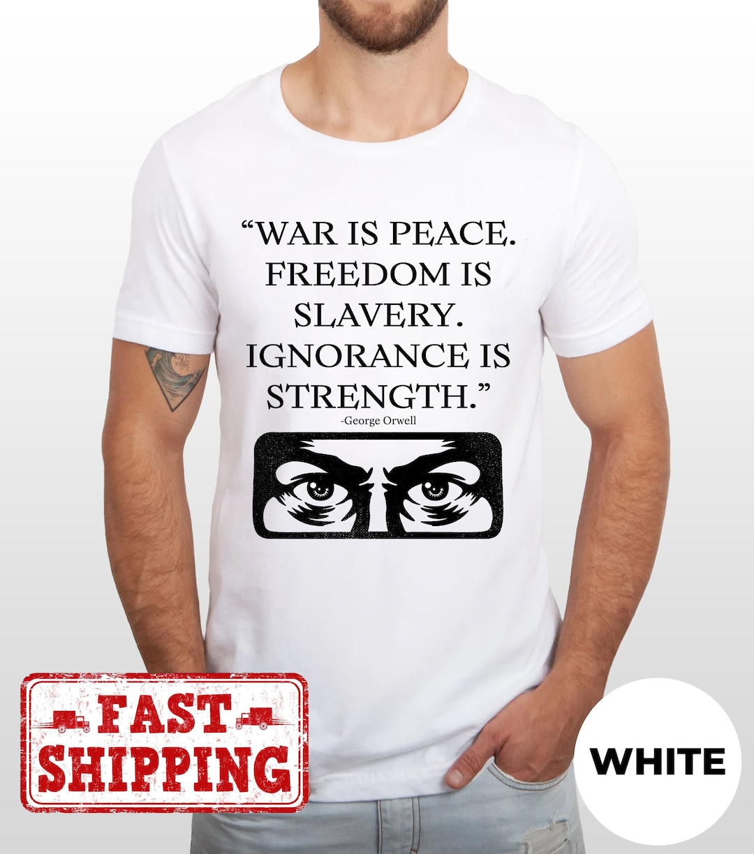 George Orwell 1984 War is Peace, Freedom is Slavery, Strength is ...