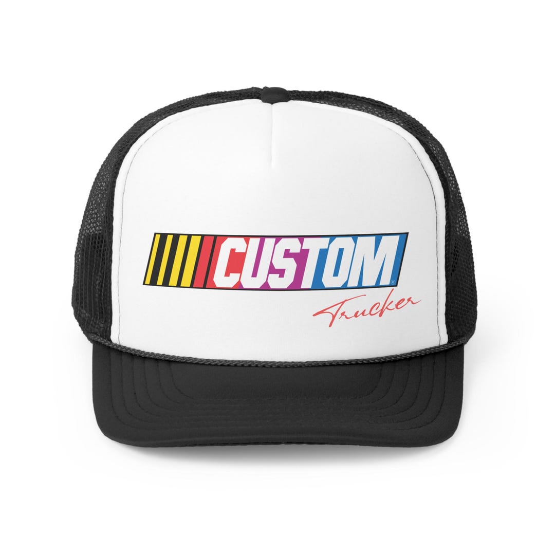 Custom Racing Trucker Cap, Unisex Nascar Cap, Personalized Race Hat ...