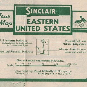 Sinclair U.S. Tour Map - 1939 World's Fair Edition - Etsy