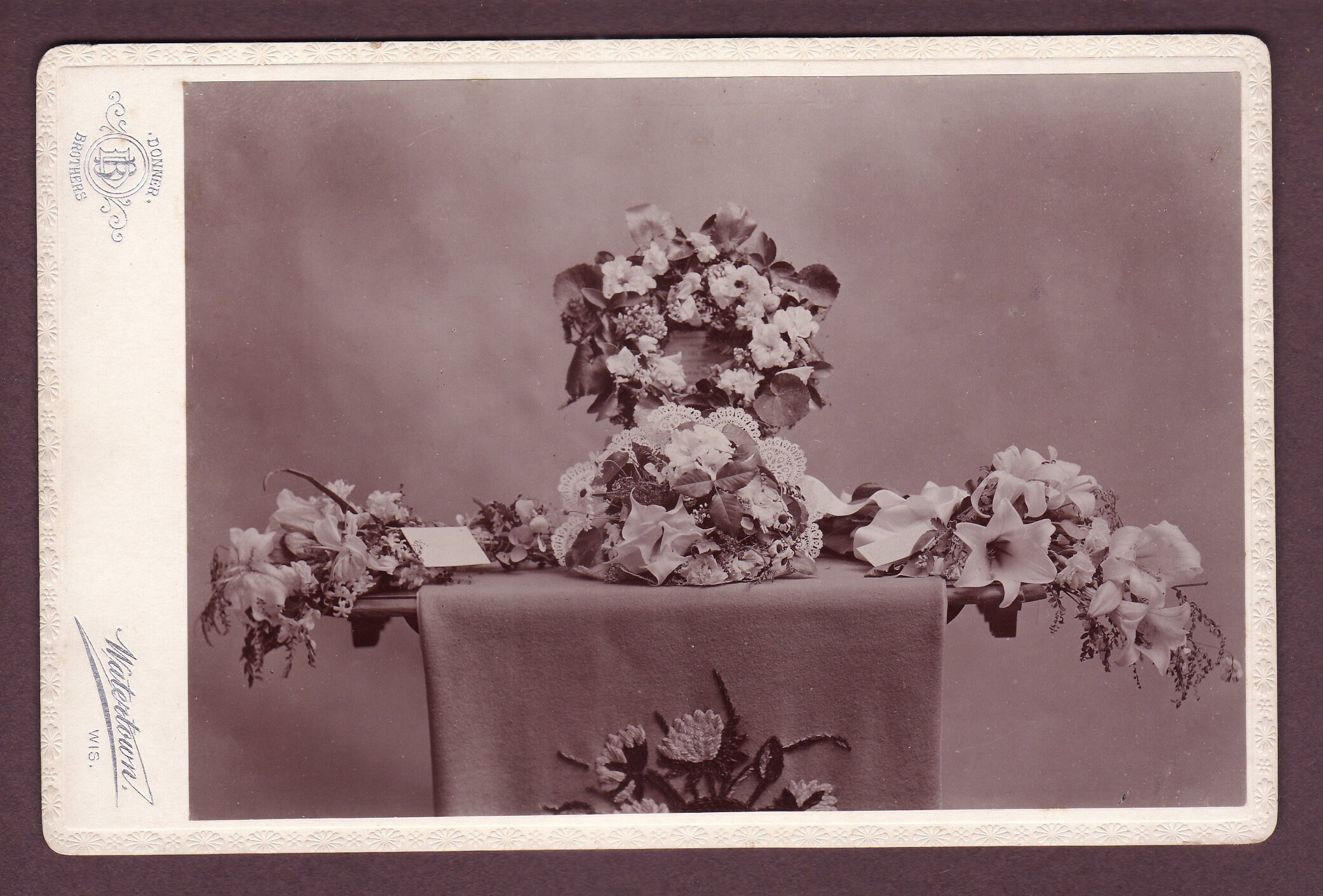 Antique Photo Cabinet Card - Still Life Flower Arrangement - Etsy
