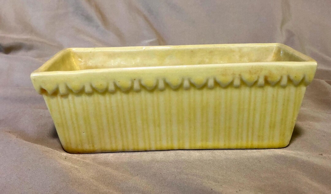 Vintage Cookson Yellow Planter - Etsy