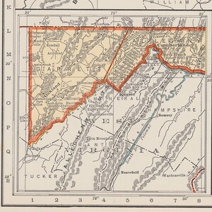 Map of Maryland and Delaware - 1935 - Etsy
