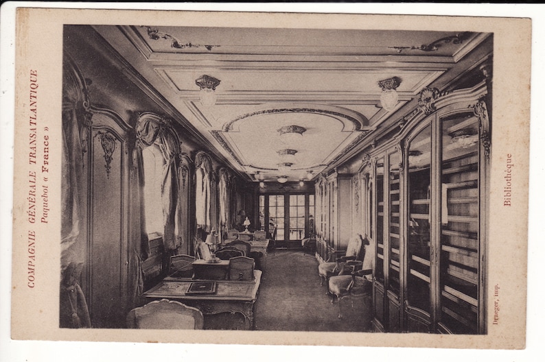 Rare Antique SS France Ocean Liner Postcards - Set of 5 - Etsy