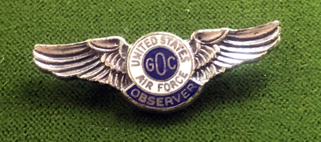 Vintage United States Air Force Ground Observer Corps Pin - Etsy