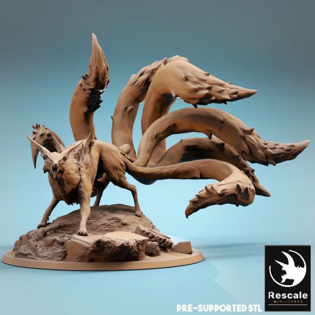 Beast: Tailed Fox, by Rescale Miniatures Fantasy Dnd RPG Tabletop ...
